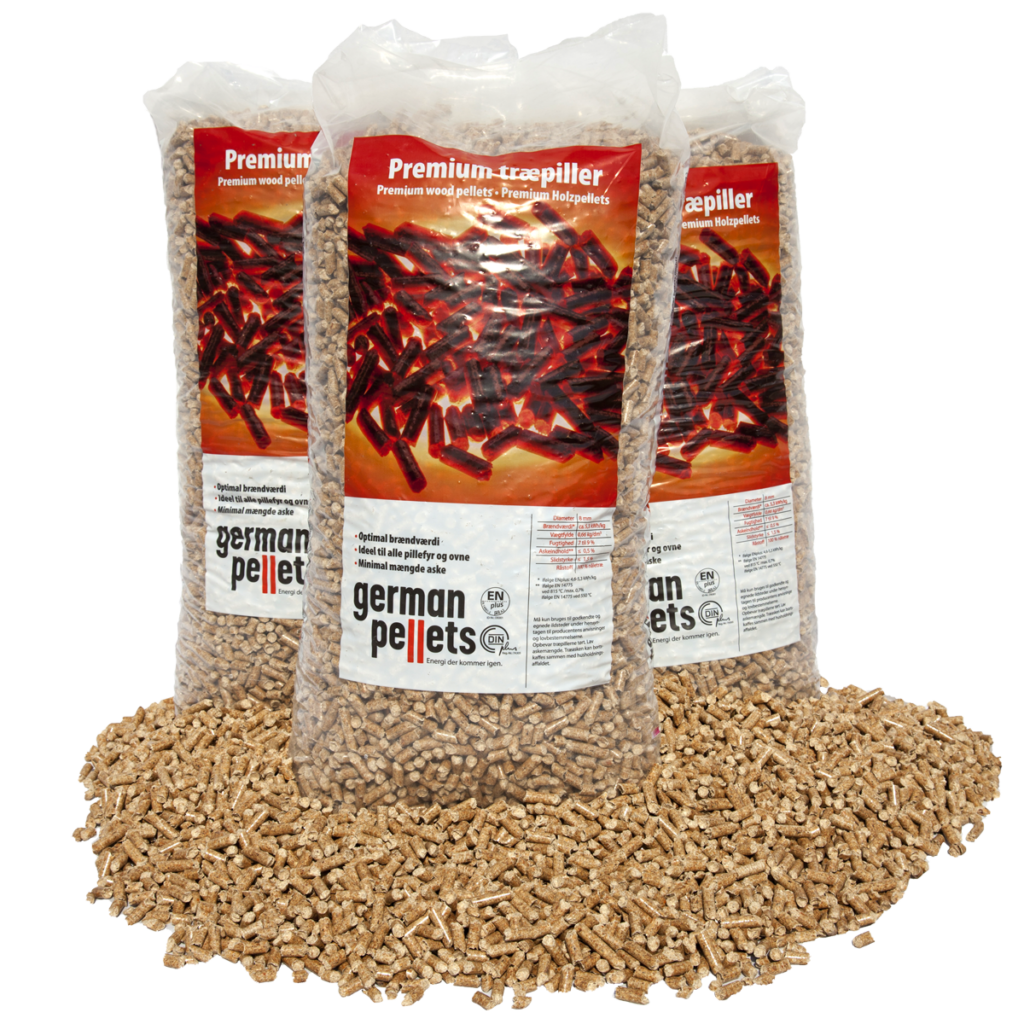 German Pellets - 8 mm - 990 kg pr palle – QTM Træpiller